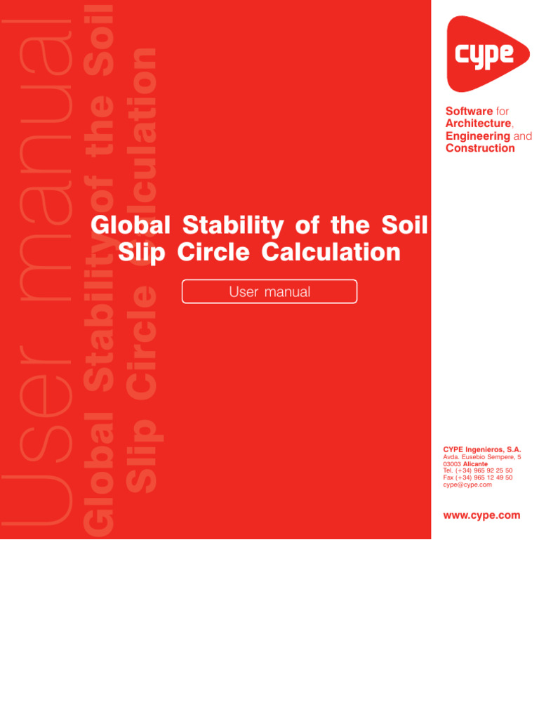 StruBIM Cantilever Walls - Global Stability of The Soil. Slip Circle ...