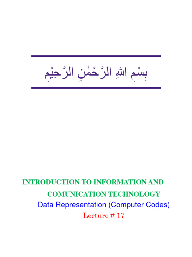 Lec 16 Computer Codes - Updated - Arsalan | PDF | Byte | Ebcdic