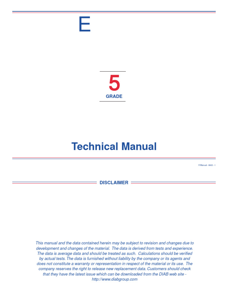 Divinycell H Technical Manual | PDF | Young's Modulus | Strength Of ...