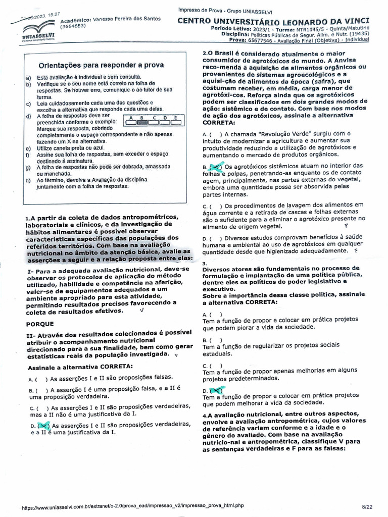 Prova Final Políticas Públicas | PDF