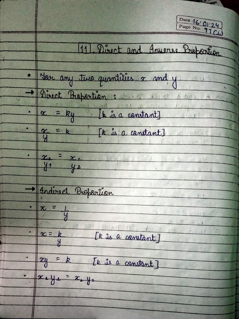 Direct and Inverse Proportion | PDF