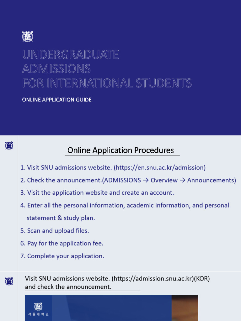 Online Application Guide (Undergraduate) | PDF | Computing