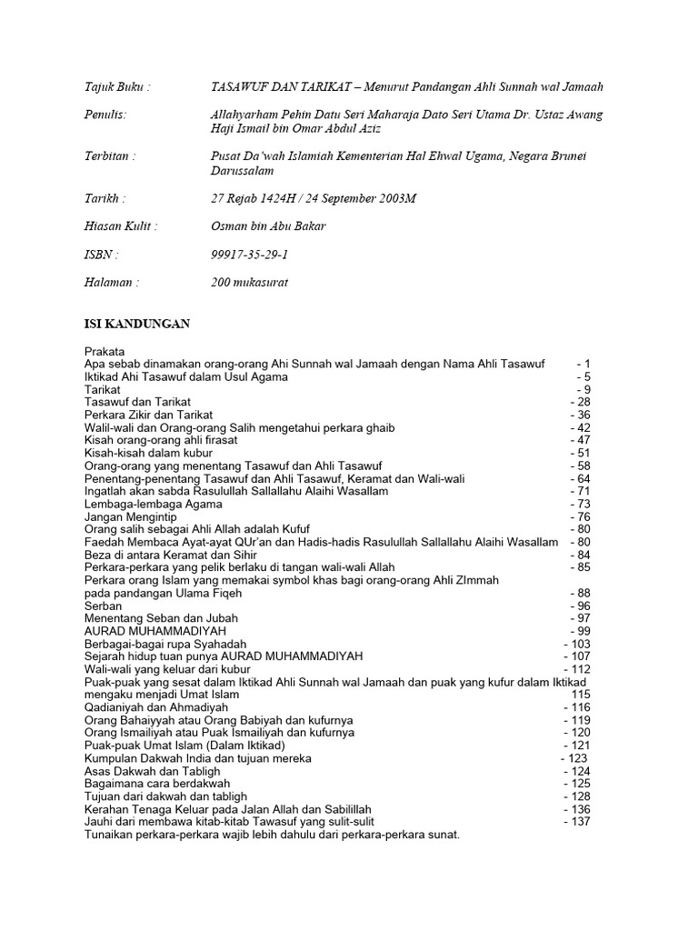 SEJARAH HIDUP TUAN PUNYA AM - Mufti Brunei | PDF