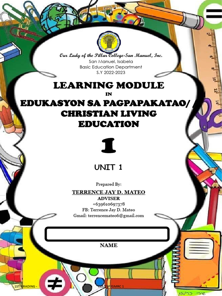 Grade 1 Christian Living Module | PDF | Prayer | God