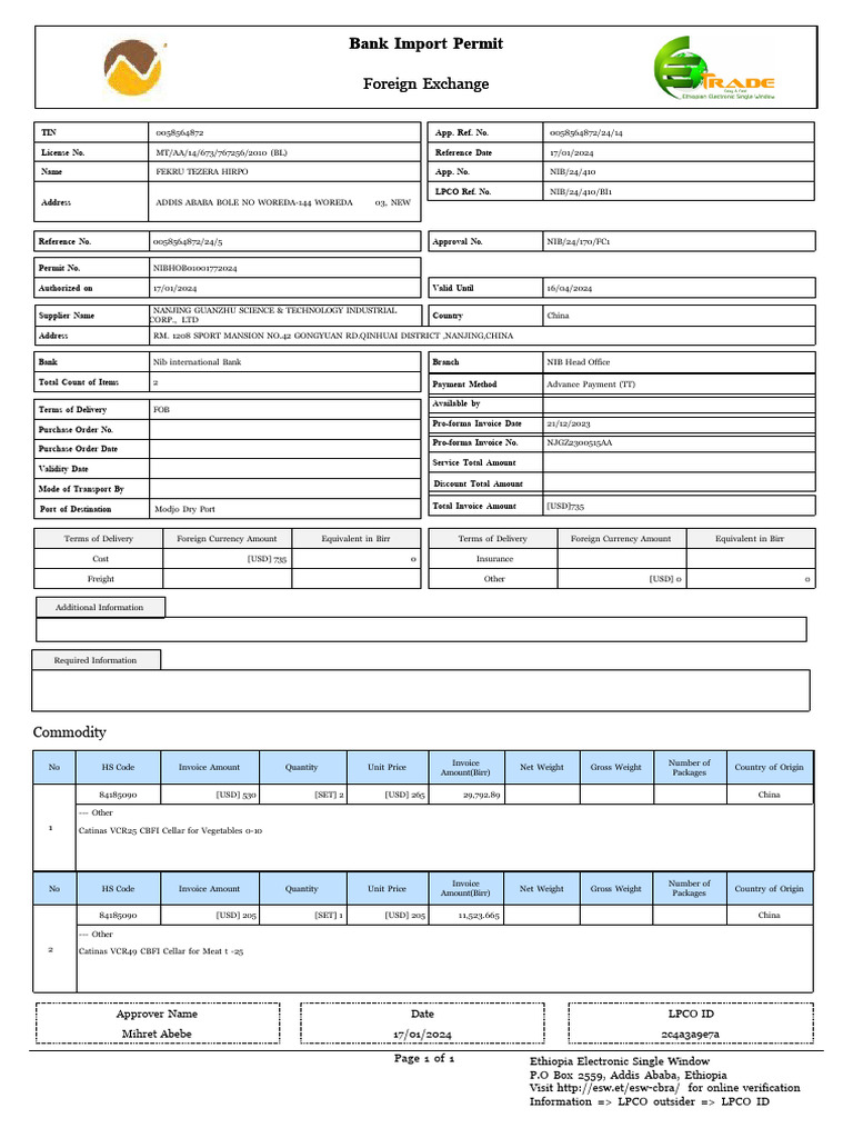 Report Lpco BNK Impr Perm | PDF | Invoice | Economies