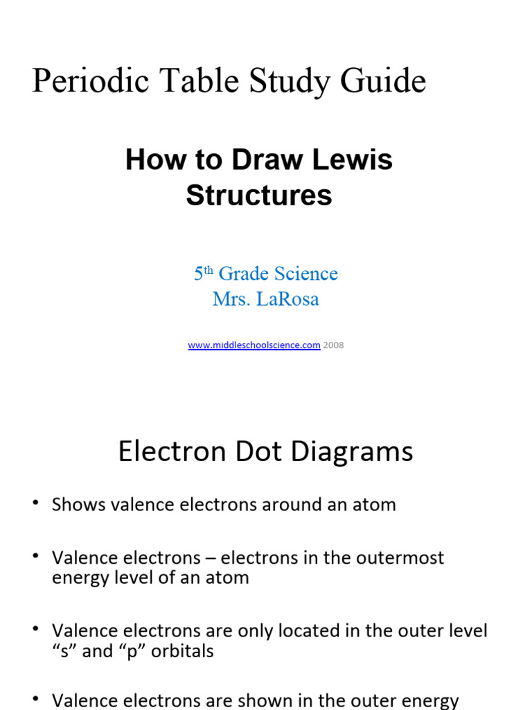 Lewis Dot Diagram | PDF | Energy Level | Periodic Table
