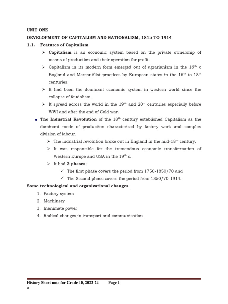 History Short Note For Grade 10, New Curriculum-2 | PDF | Balkans ...