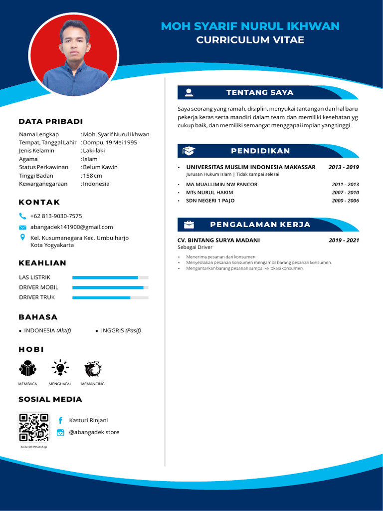 CV Moh. Syarif Nurul Ikhwan | PDF
