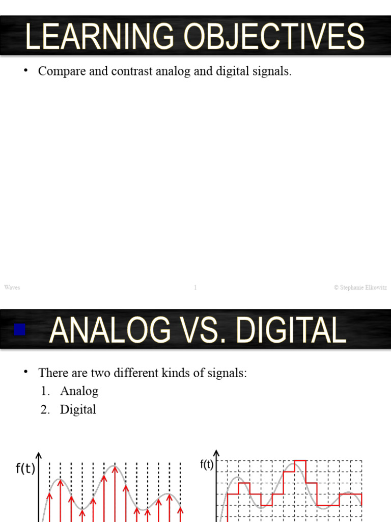 Comparing Analog and Digital Signals | PDF | Digital Signal | Information