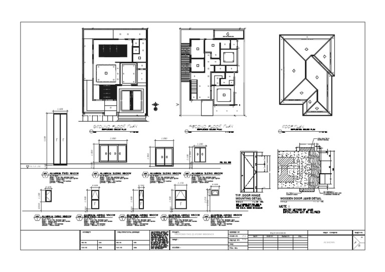 Ground Floor Plan Second Floor Plan Roof Plan: Fin. Flr. Line | PDF | Buildings And Structures ...