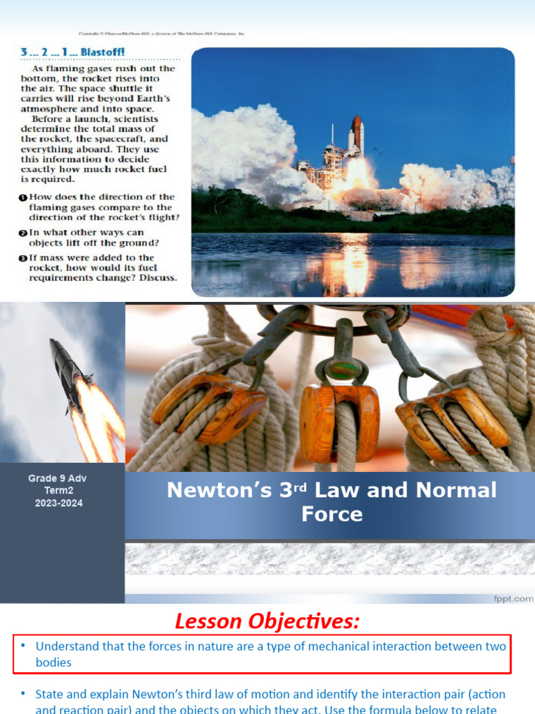 Newton's Third Law | PDF | Force | Newton's Laws Of Motion