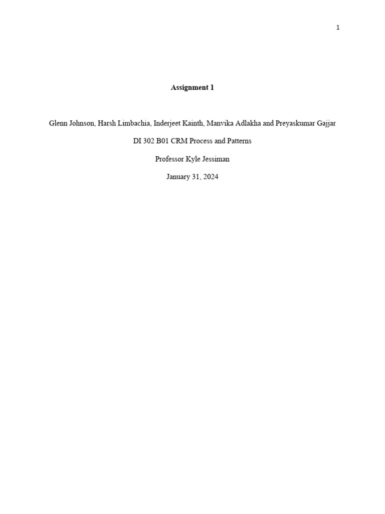 CRM Assignment 1 | PDF | Customer Relationship Management | Brand