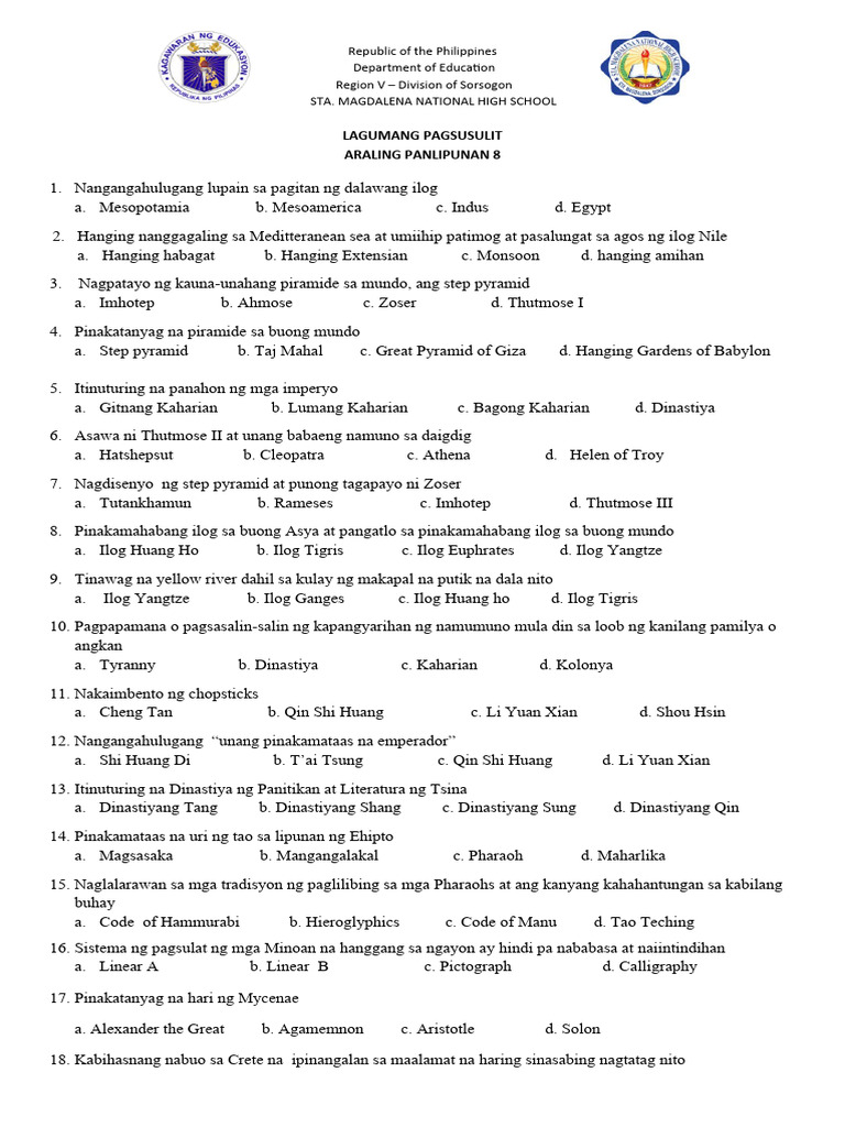 Summative g8 Q2 | PDF