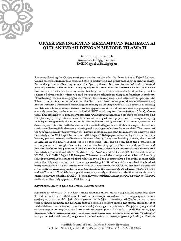 Garuda 2440830 | PDF | Quantitative Research | Islamic Texts