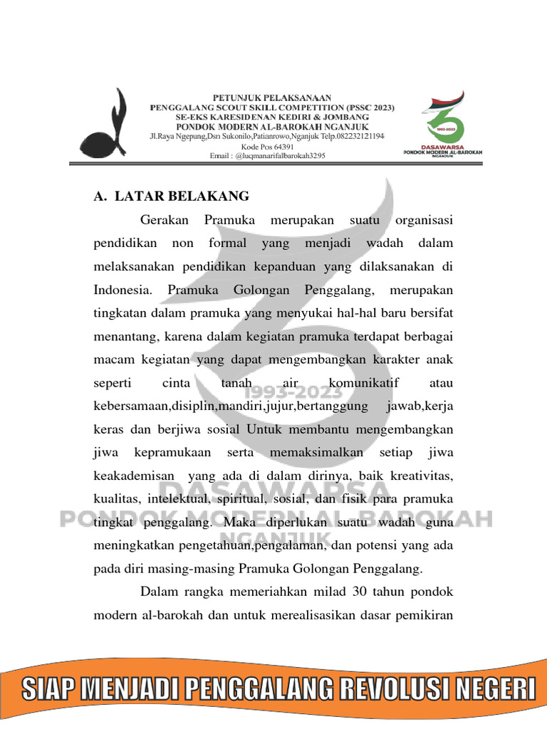 Juklak Juknis PSSC Al-Barokah2023 | PDF