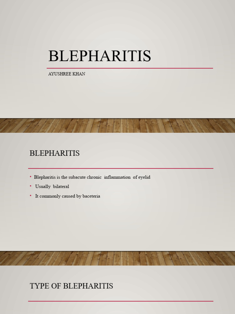 Blepharitis Presentation Pdf