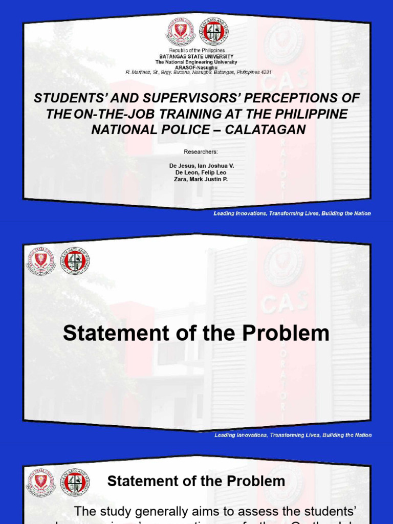 OJT PNP Calatagan DDZ Final | PDF | Science | Cognition