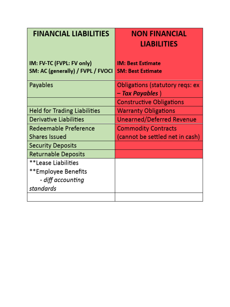 Overview of Financial Liabilities | PDF