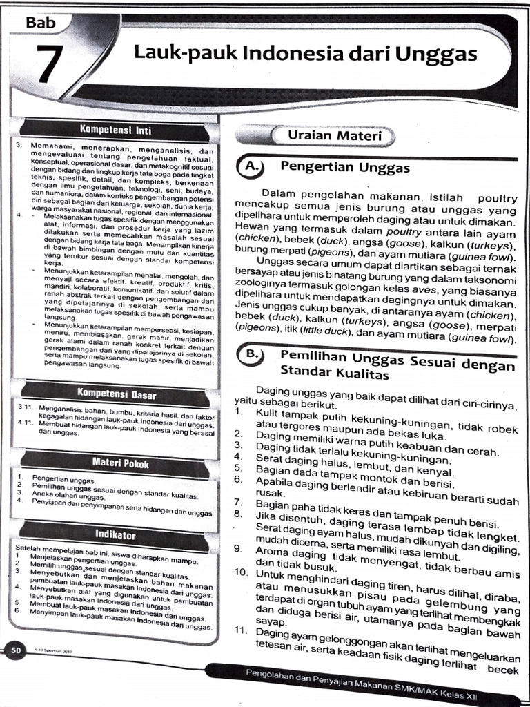 Lauk Pauk Makanan Indonesia Dari Unggas | PDF