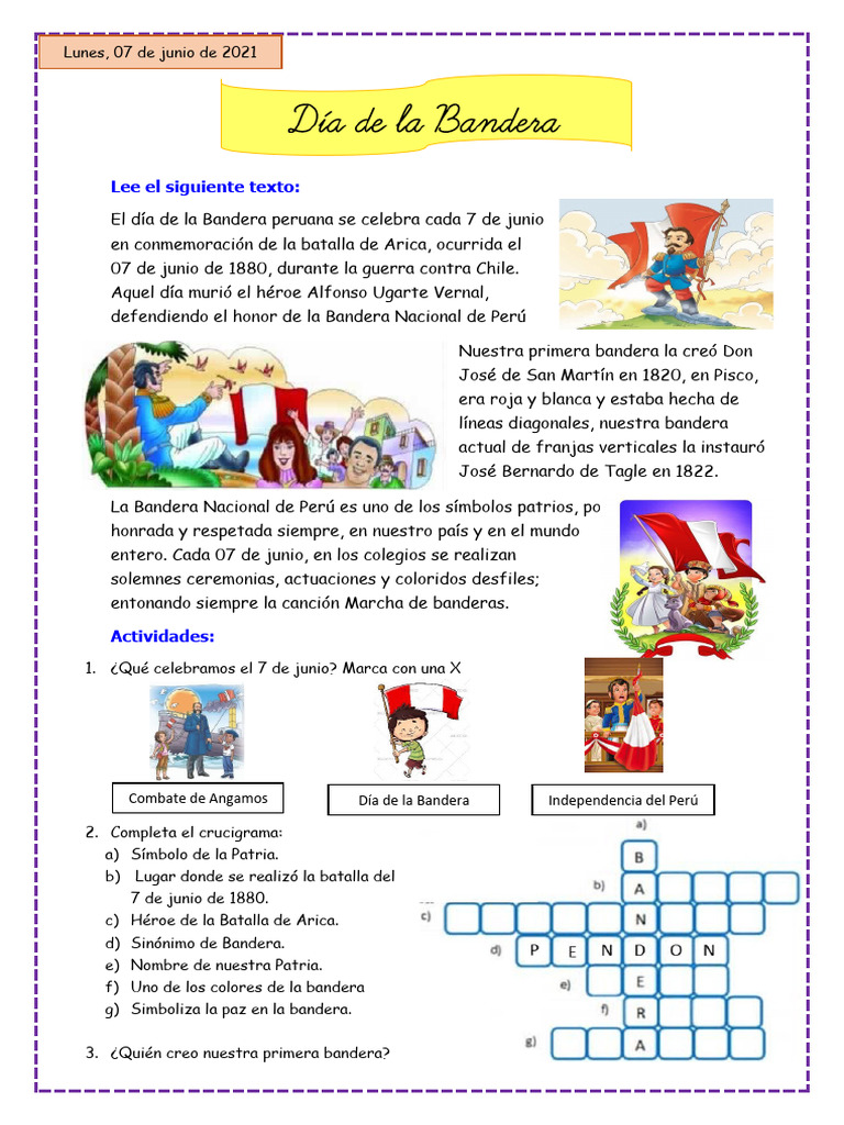 FICHA DIA DE LA BANDERA | PDF