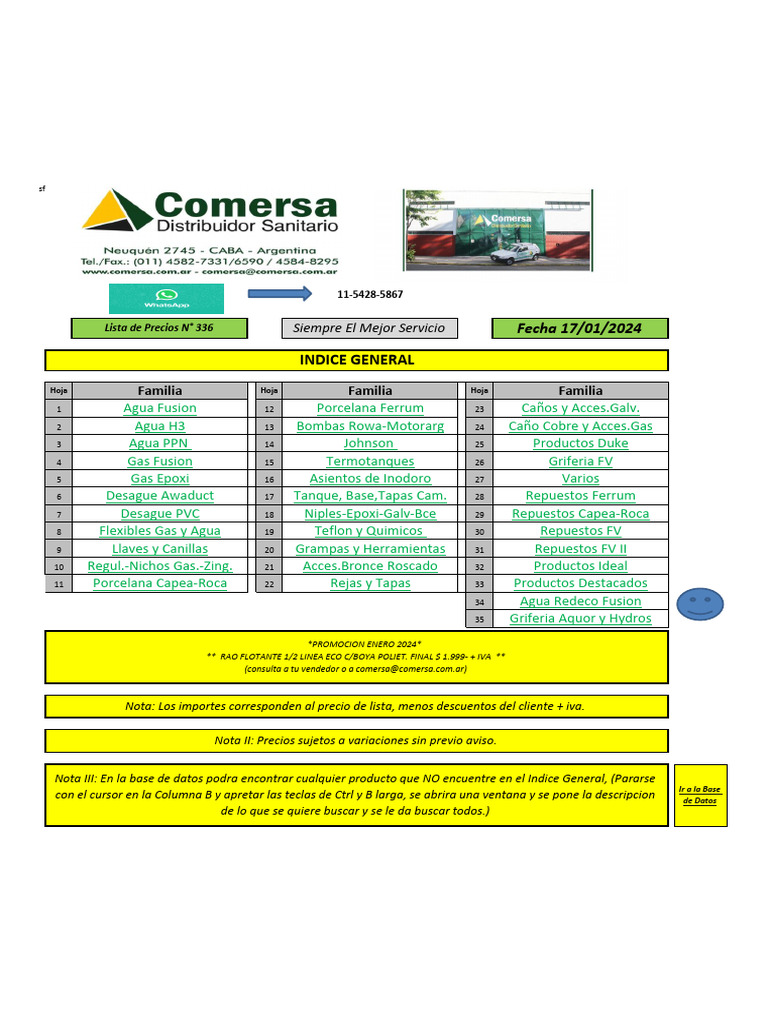 Lista Comersa - 40.105 | PDF | Química