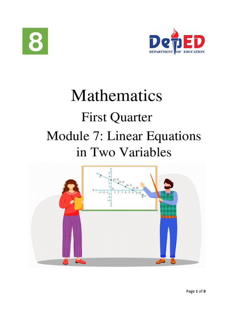 Math8 Q1 Module-7 | PDF | Equations | Variable (Mathematics)