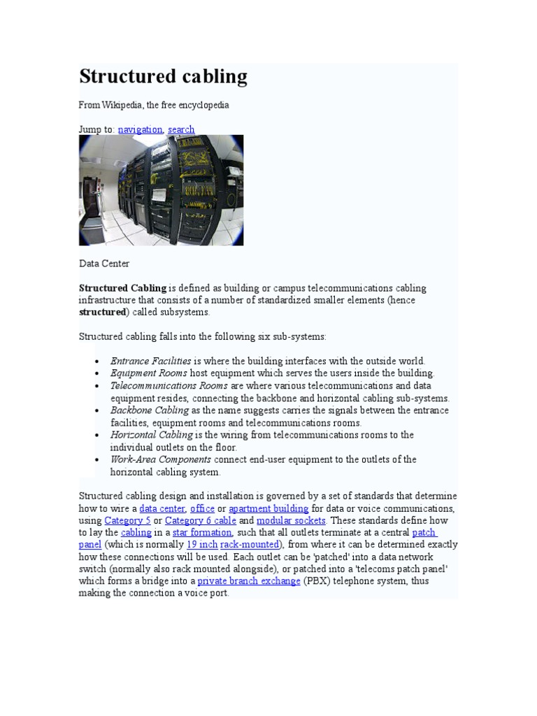 Structured Cabling | PDF | Electrical Connector | Networks