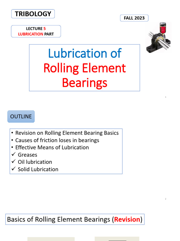 Lecture 5 | PDF | Bearing (Mechanical) | Lubricant