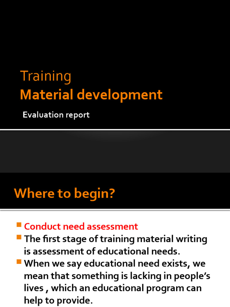 Training Material Development | PDF | Career & Growth | Social Science