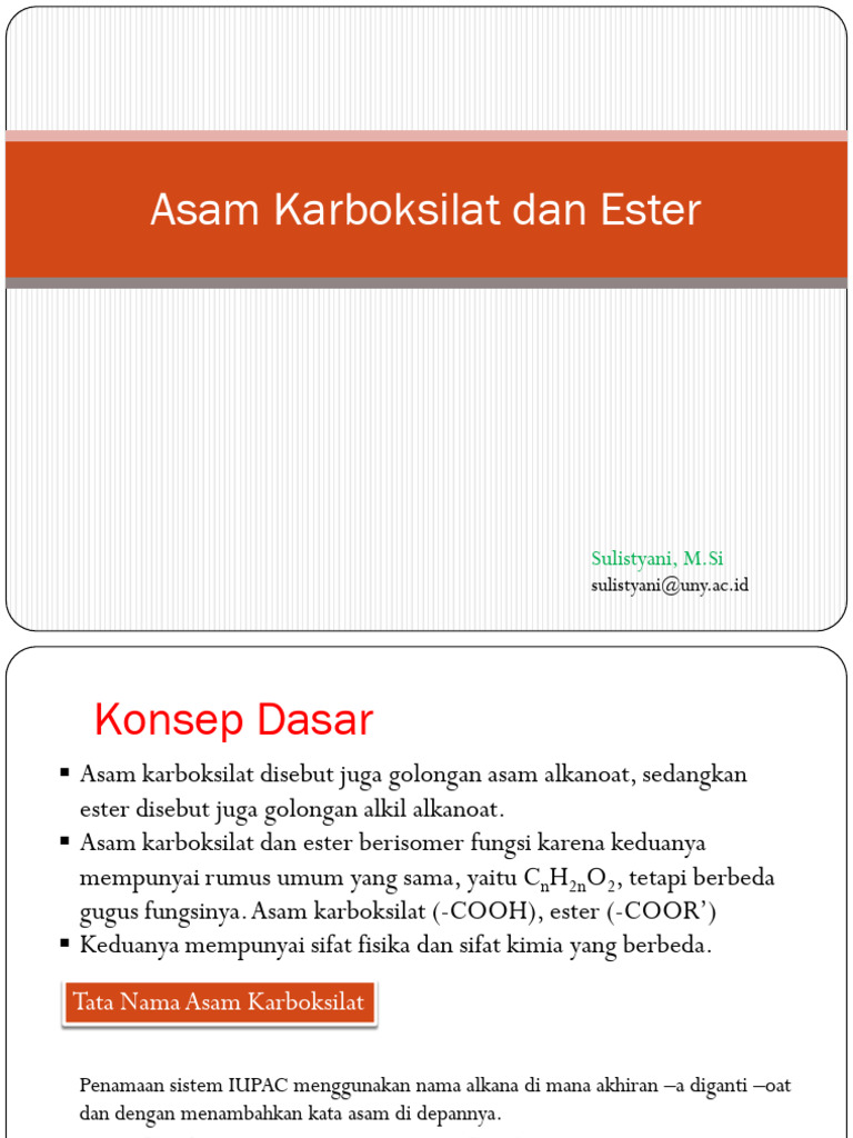 C Senyawa Asam Karboksilat Ester | PDF