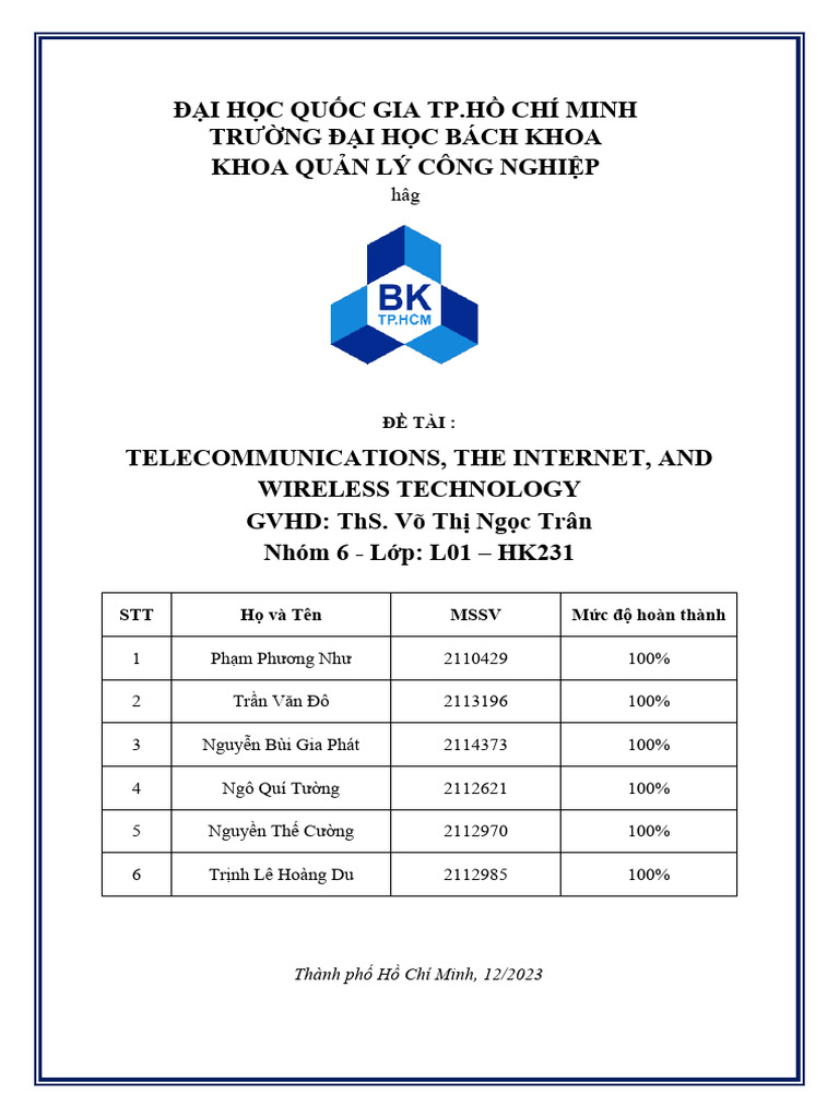 BTL HTTTQL - Nhóm 6 | PDF