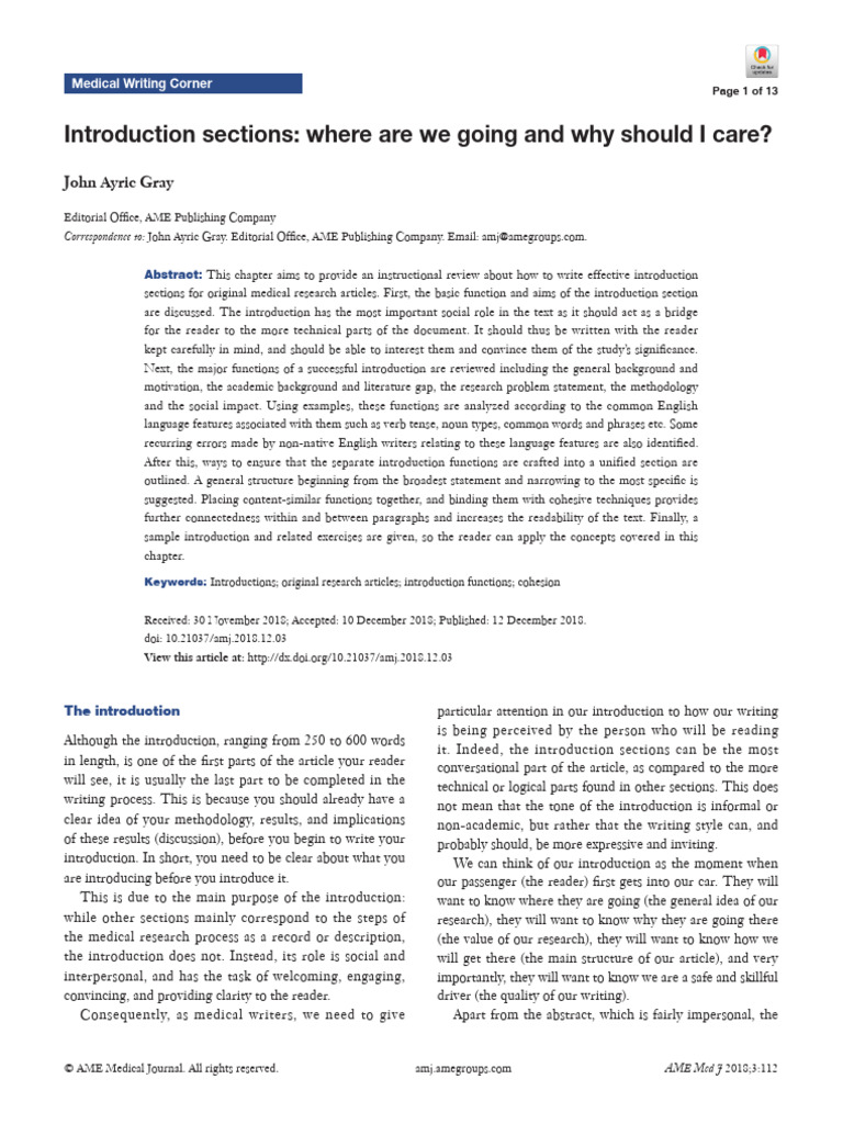 2018 Gray - Introduction Sections Where Are We Going and Why Should I ...