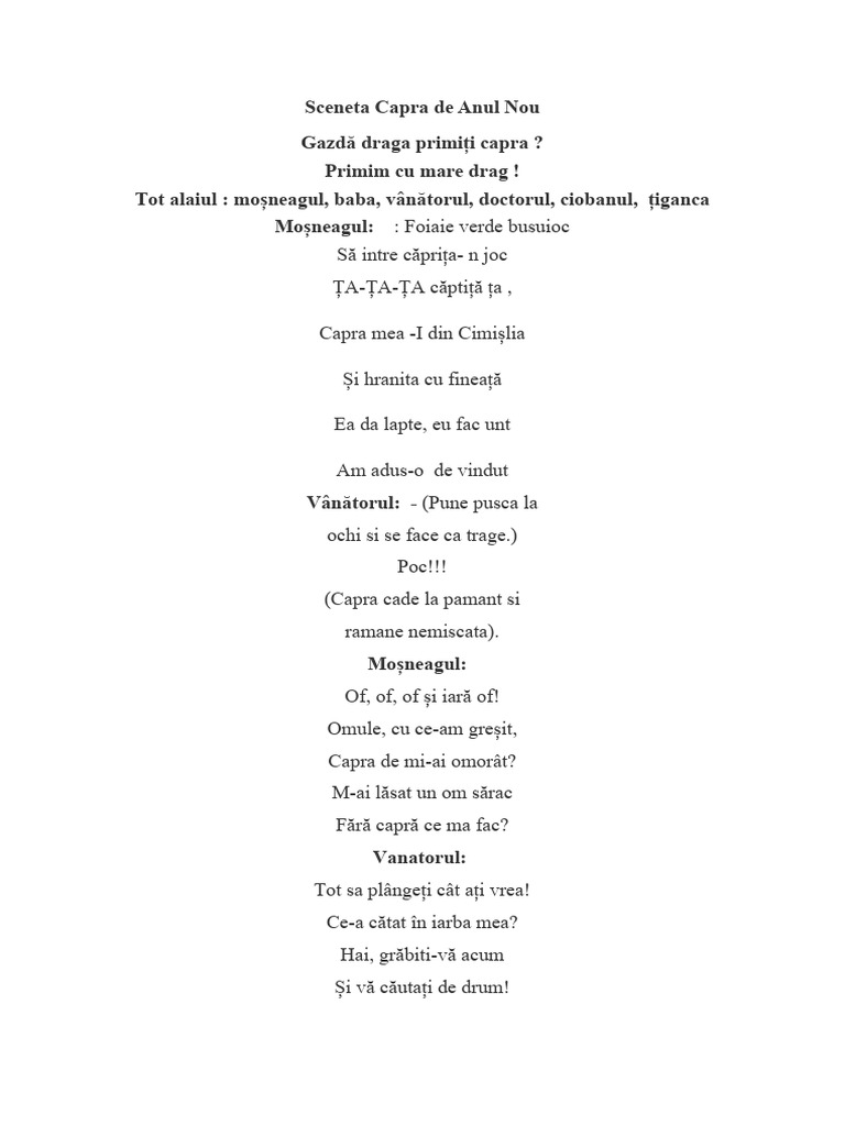 Sceneta Capra | PDF