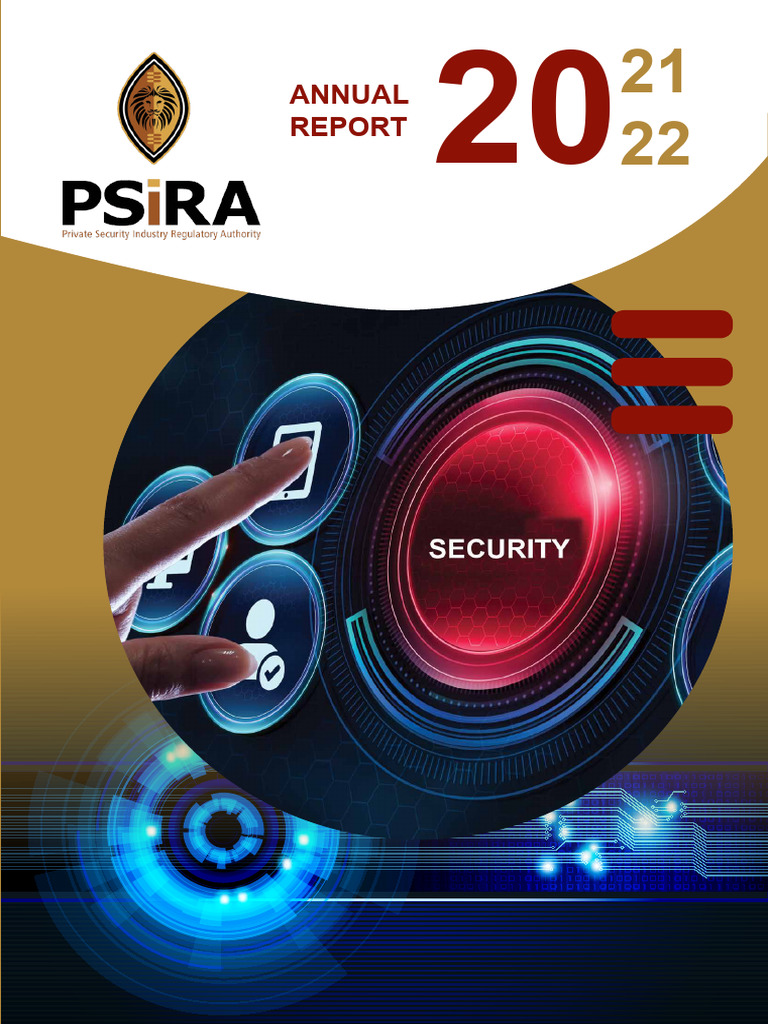 PSiRA Annual Report 2021/2022 | PDF | Governance | Regulatory Compliance