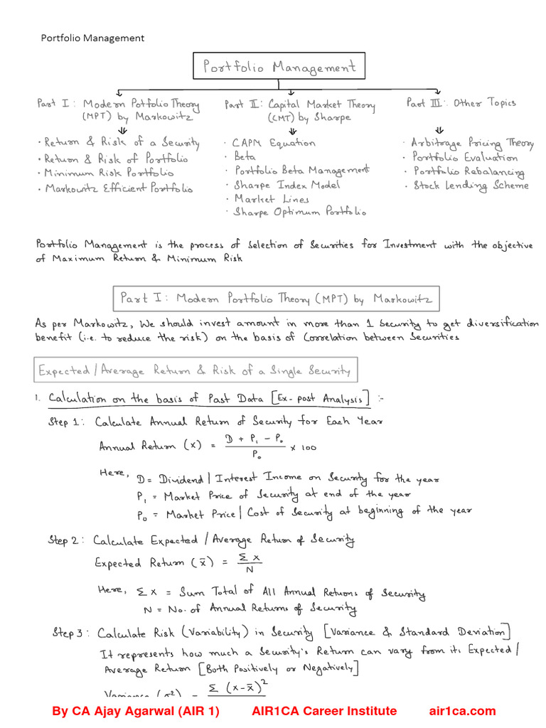 Portfolio Management | PDF