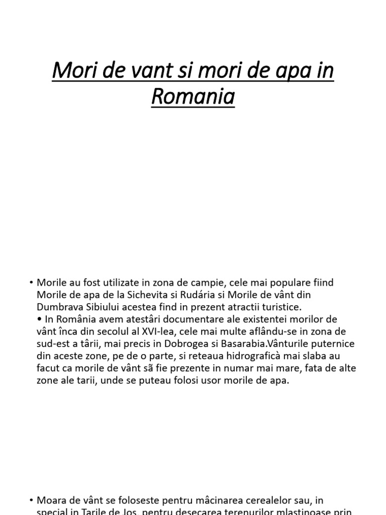 mori de vant si mori de apa | PDF