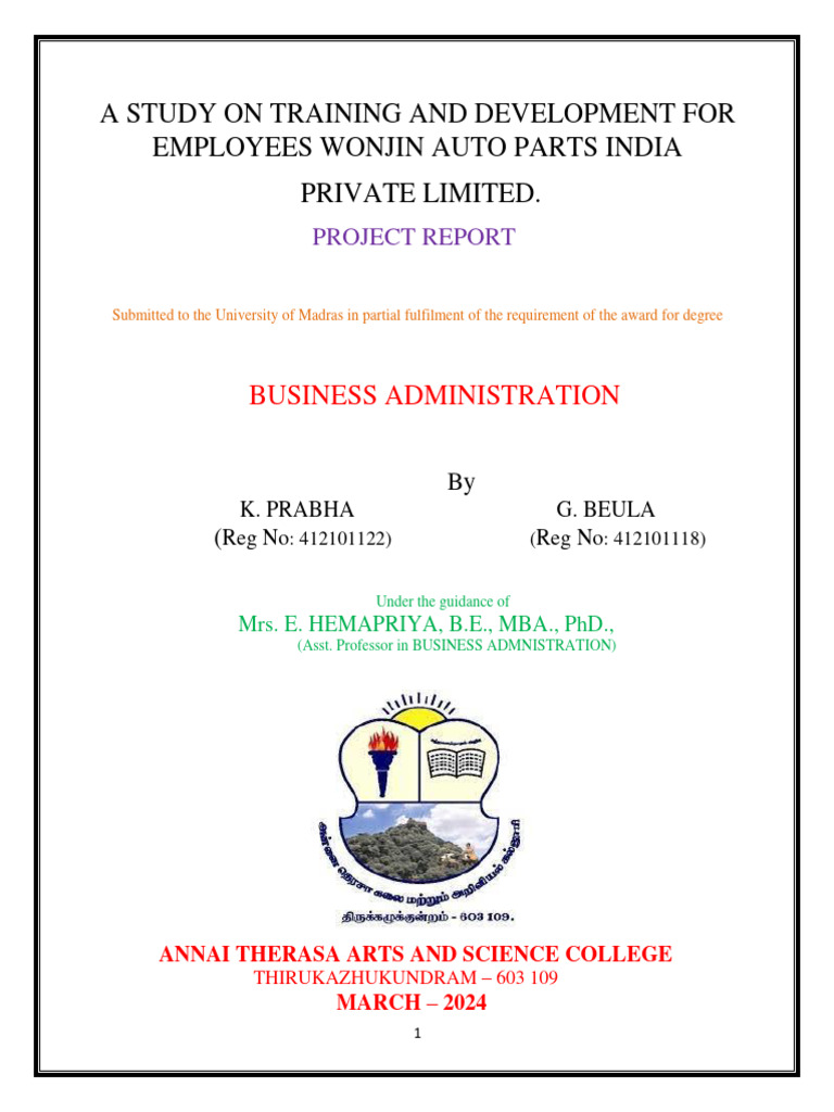 Training Development at Wonjin Auto Parts | PDF | Employment | Survey ...