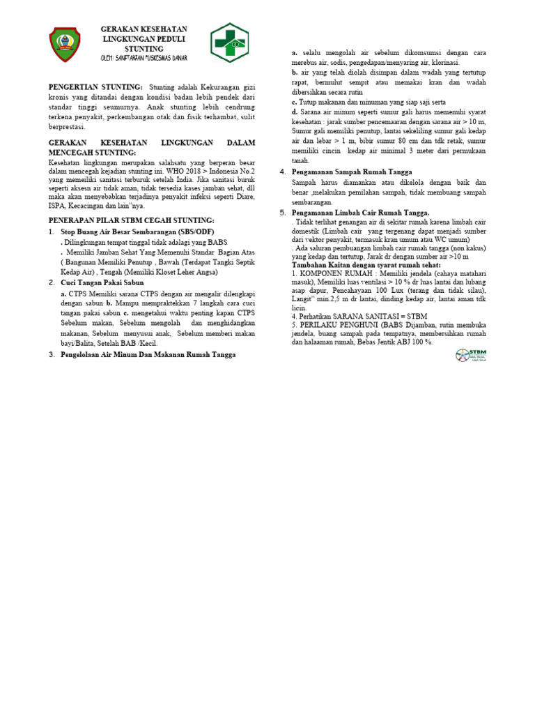 Materi STBM Stunting | PDF