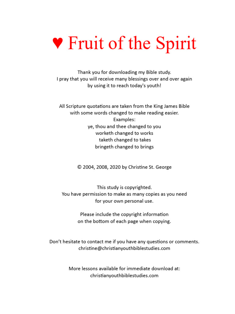 Fruit of Spirit | PDF | Fruit Of The Holy Spirit | Book Of Proverbs