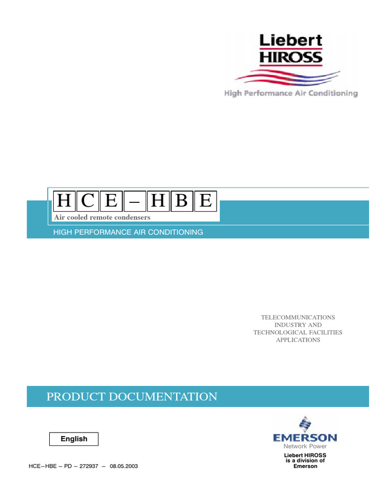 HCE-HBE - Technical Data | PDF | Heat Exchanger | Electric Motor