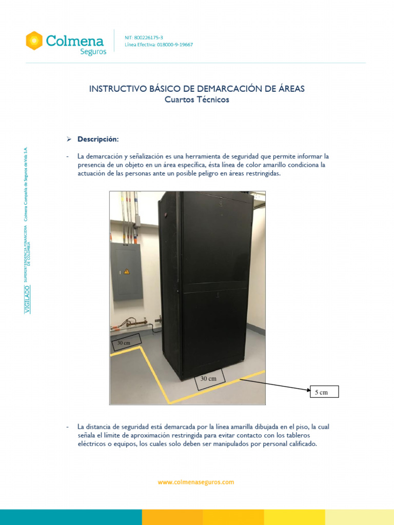 Instructivo Básico para Demarcación Cuartos Técnicos | PDF