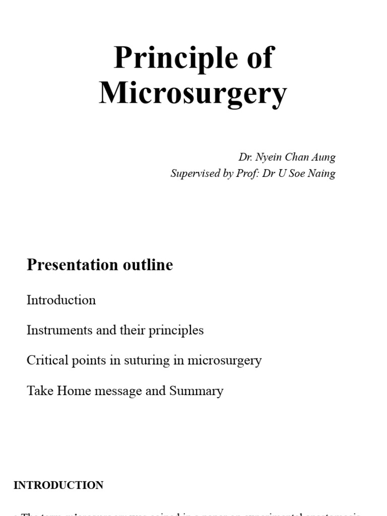 Microsurgery | PDF | Blood Vessel | Vein