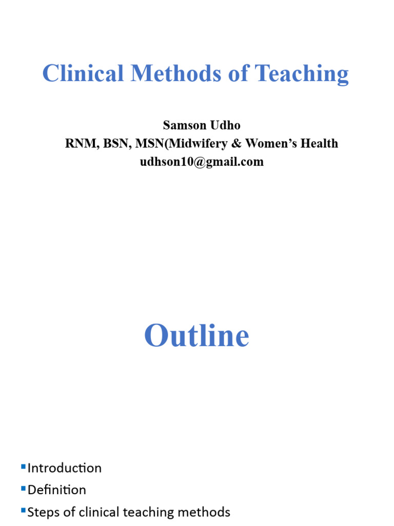 Effective Clinical Teaching Methods | PDF | Midwife | Nursing