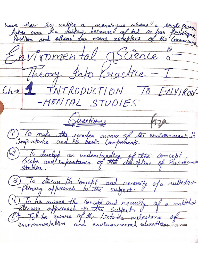 Environmental Science-Theory Into Practice 1 | PDF