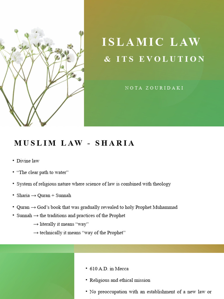 Presentation on Islamic Law | PDF | Sharia | Monotheism