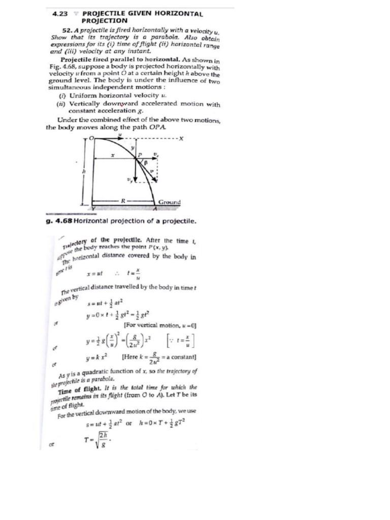 Projectile Motion Extra | PDF | Force | Trajectory