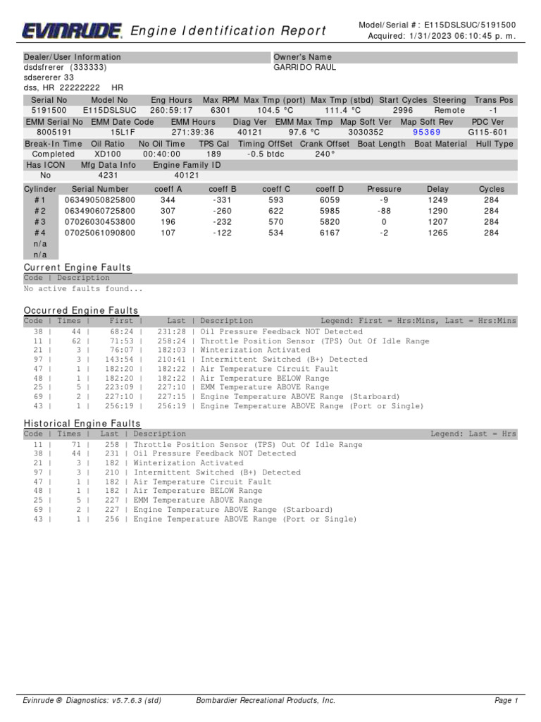 Engine Identification Report | Download Free PDF | Engine Technology | Engines