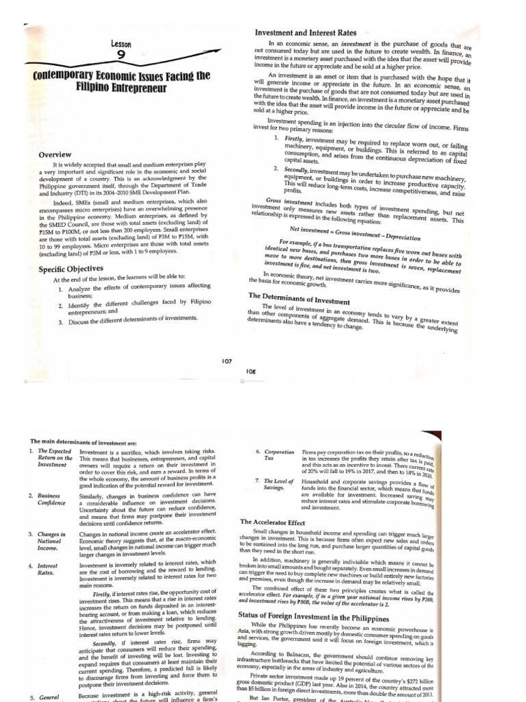 Lesson 9 Applied Economics | PDF
