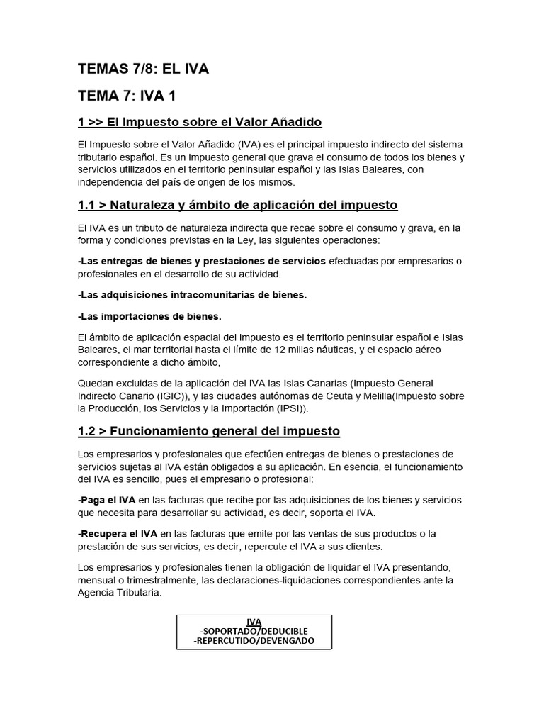 Temas 7 | PDF | Impuestos | Impuesto al valor agregado