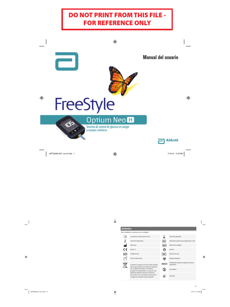 Manual de usuario FreeStyle Optium Neo | PDF | Medicina CLINICA | Especialidades Medicas